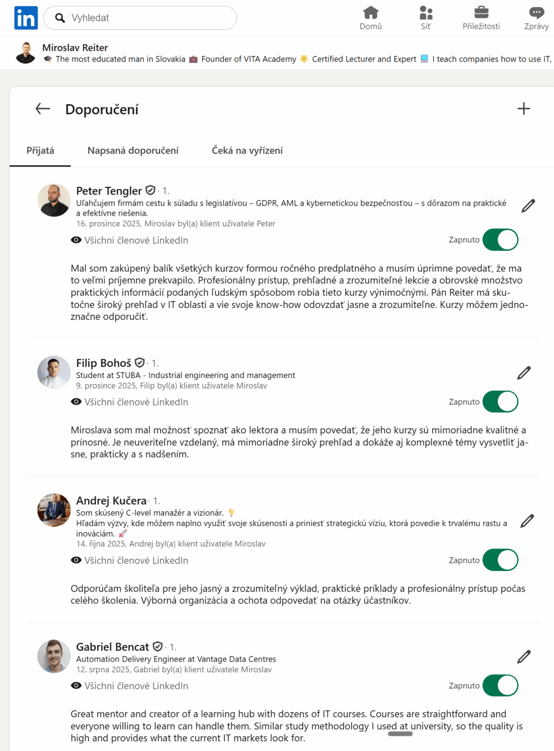 Kto učí a je lektorom online kurzov na VITA? | VITA