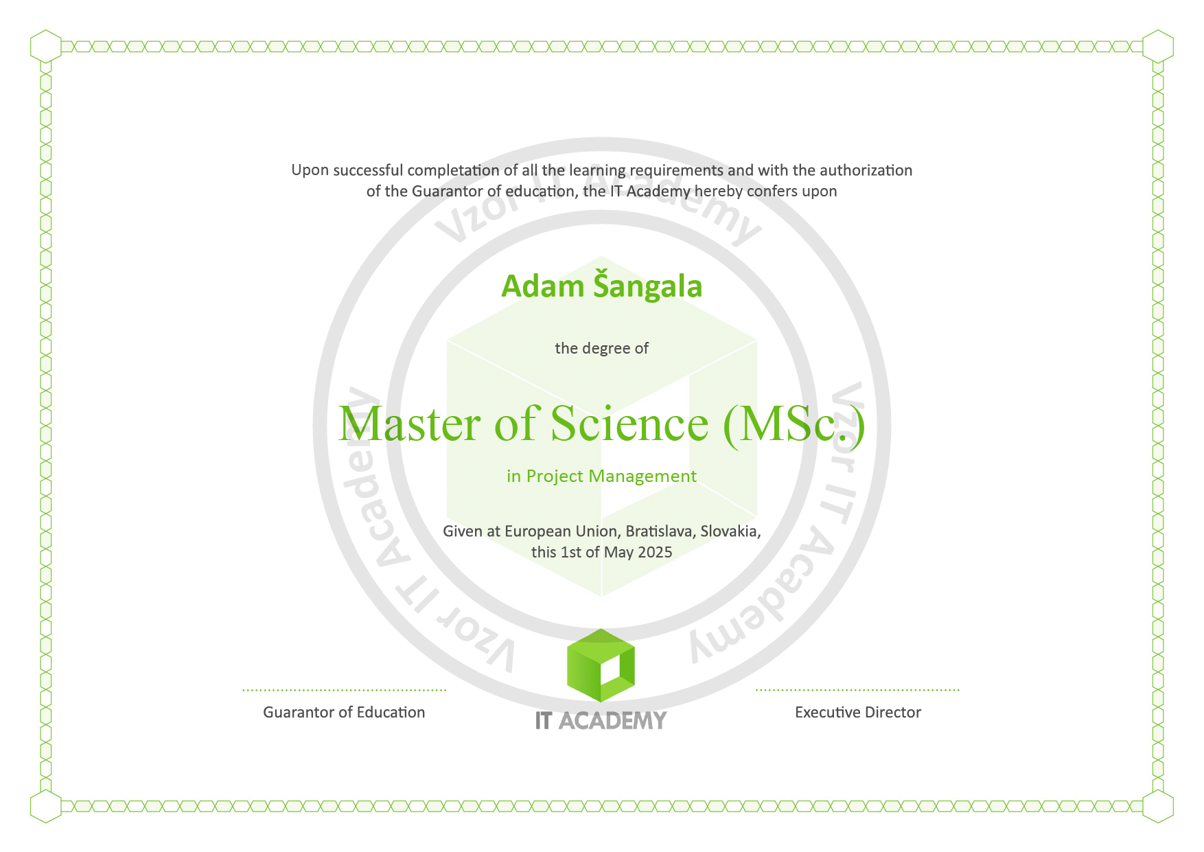 Kedy mi príde fyzicky diplom MBA, MPA, MSc a link na stiahnutie diplomu ...